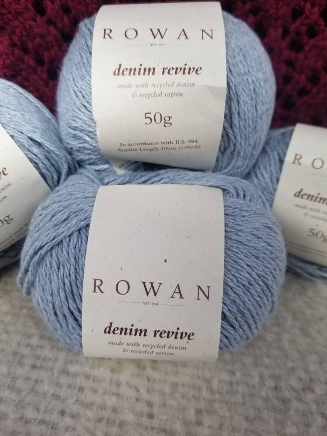 Rowan Denim Revive Yarn Color 211 Bluewash - Etsy