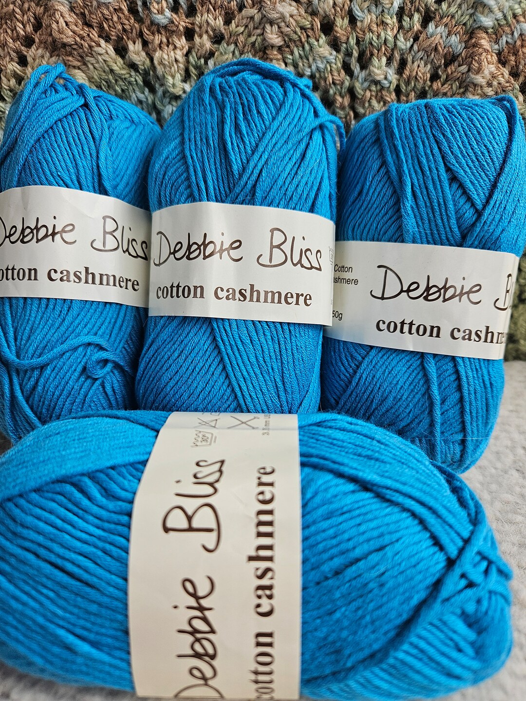 Debbie Bliss Cotton Cashmere Yarn Color 15025 Turquoise - Etsy