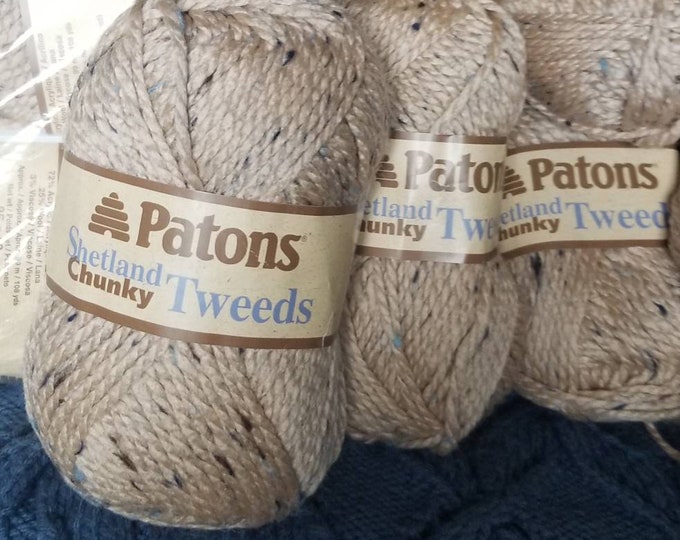 Patons Shetland Chunky Tweeds Biscuit Yarn - Etsy