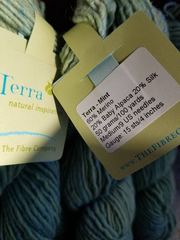 Sewing & Fiber The Fibre Company Terra Yarn Color Mint Macrame etna.com.pe