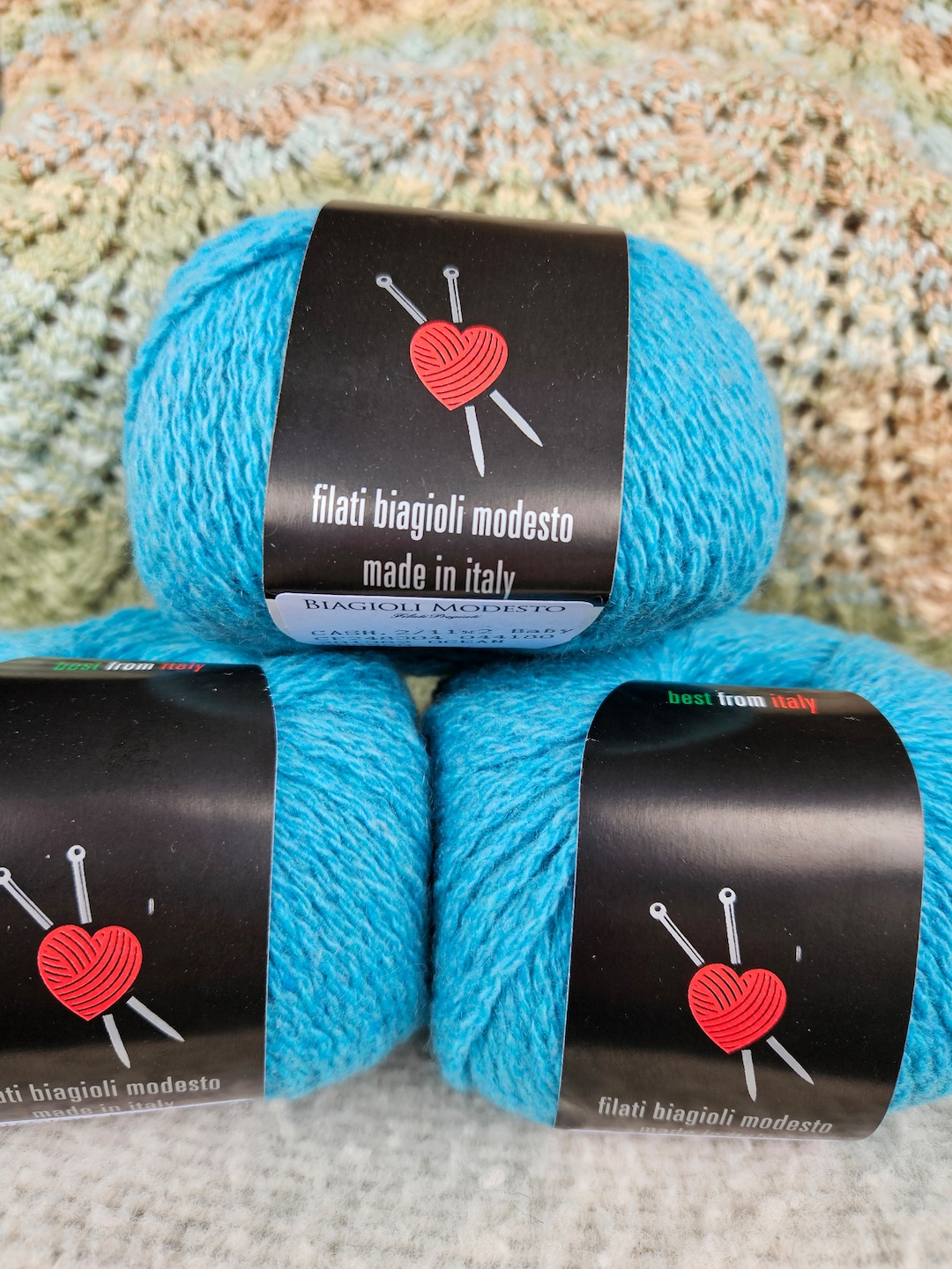 Filati Biagioli Modesto Pregiata 100% Cashmere Color Ocean - Etsy