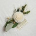 Artequeen Preserved Flower Wedding Hair Comb Bridal Jewellery - Etsy
