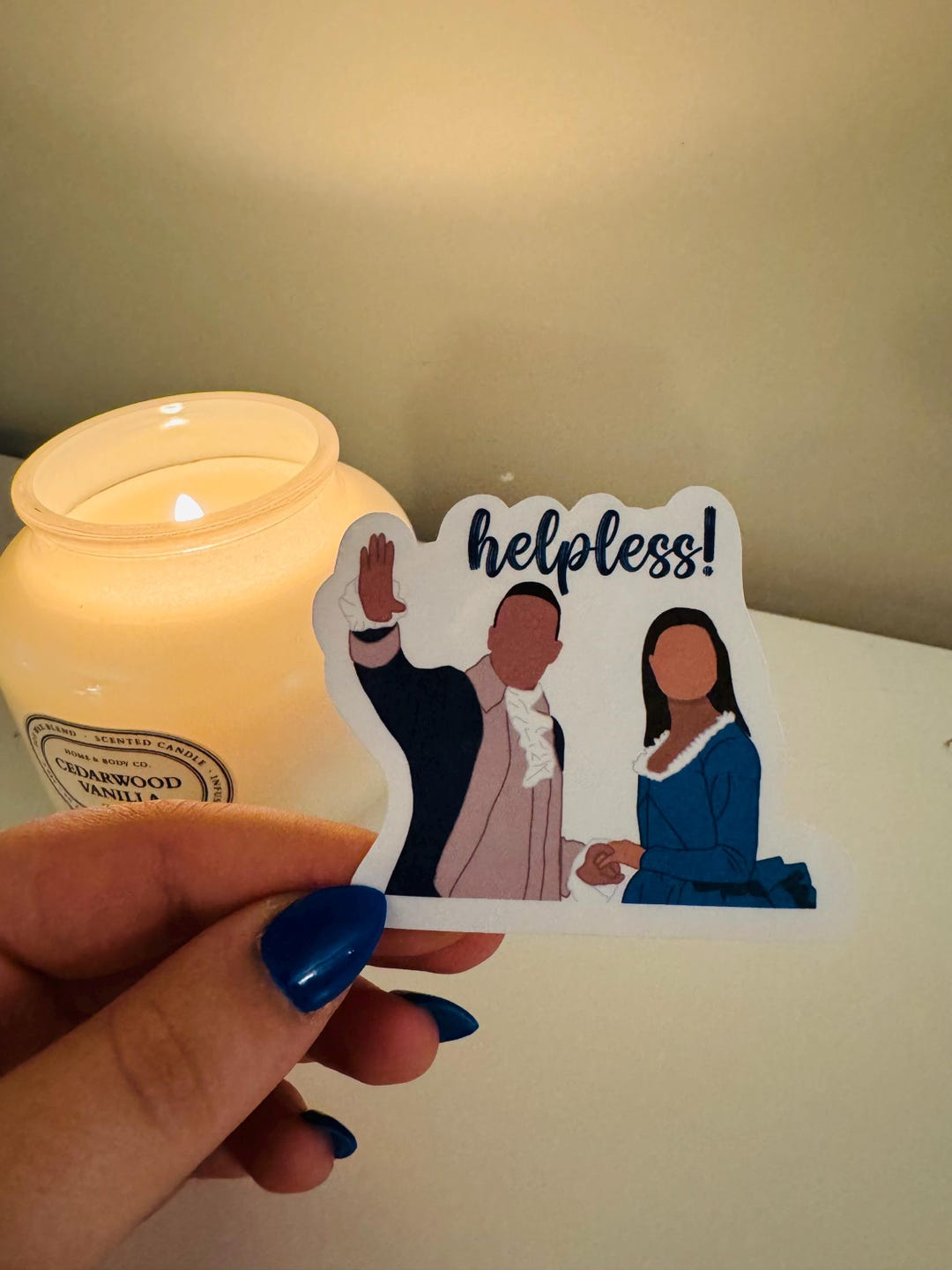 Eliza & Hamilton "helpless" Sticker | 3" Die Cut Vinyl, Water Resistant ...