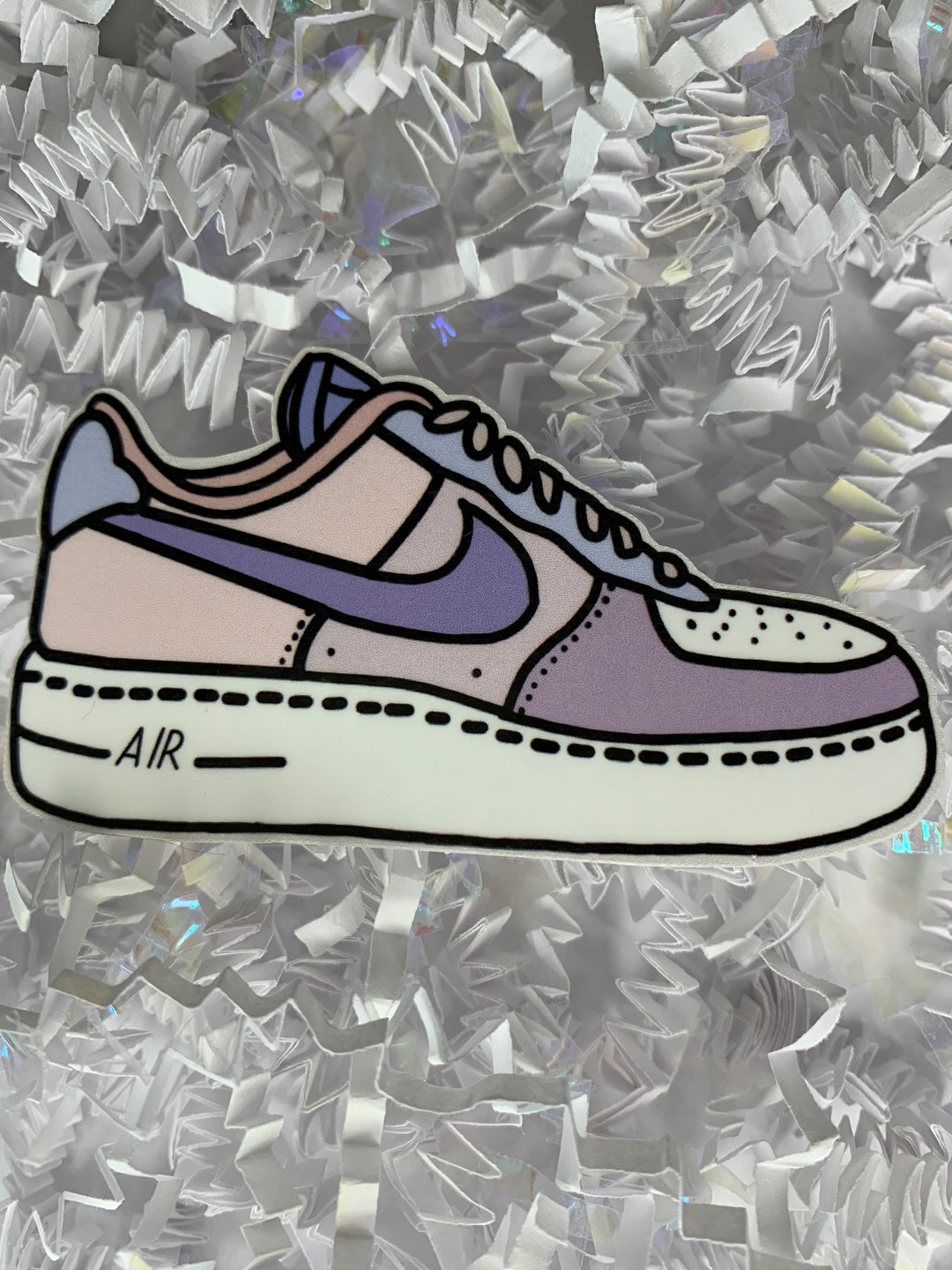 Pink and Purple Nike Air Force 1 Sticker - Etsy