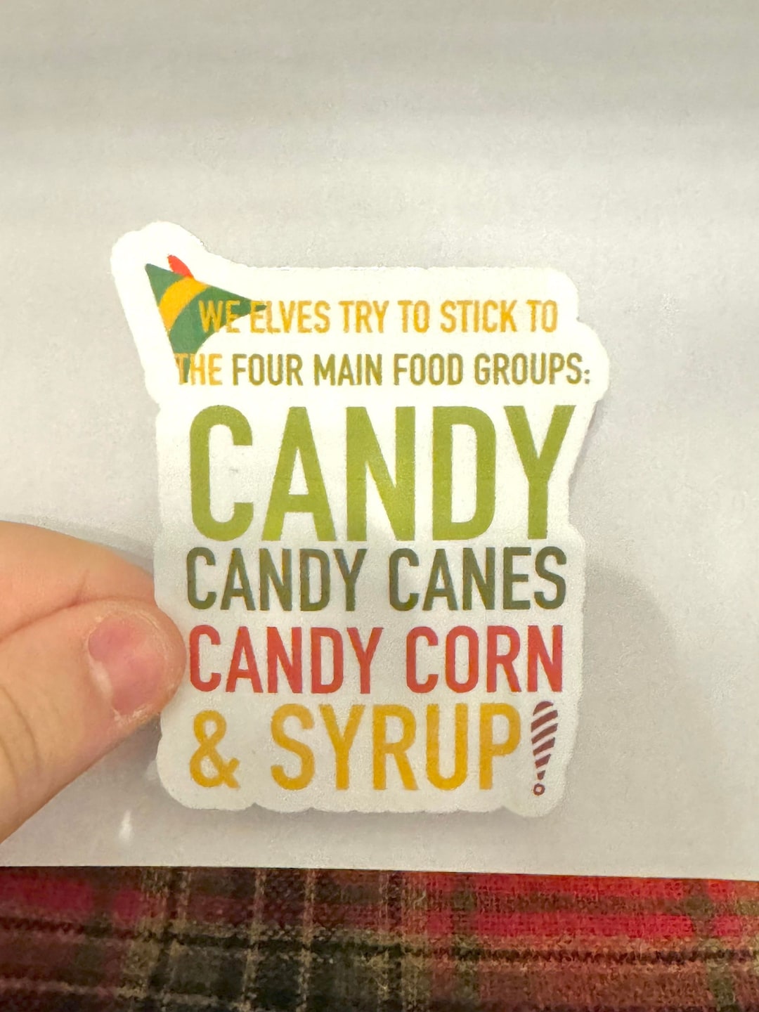 Buddy the ELF Four Main Food Groups Water Resistant Die Cut - Etsy