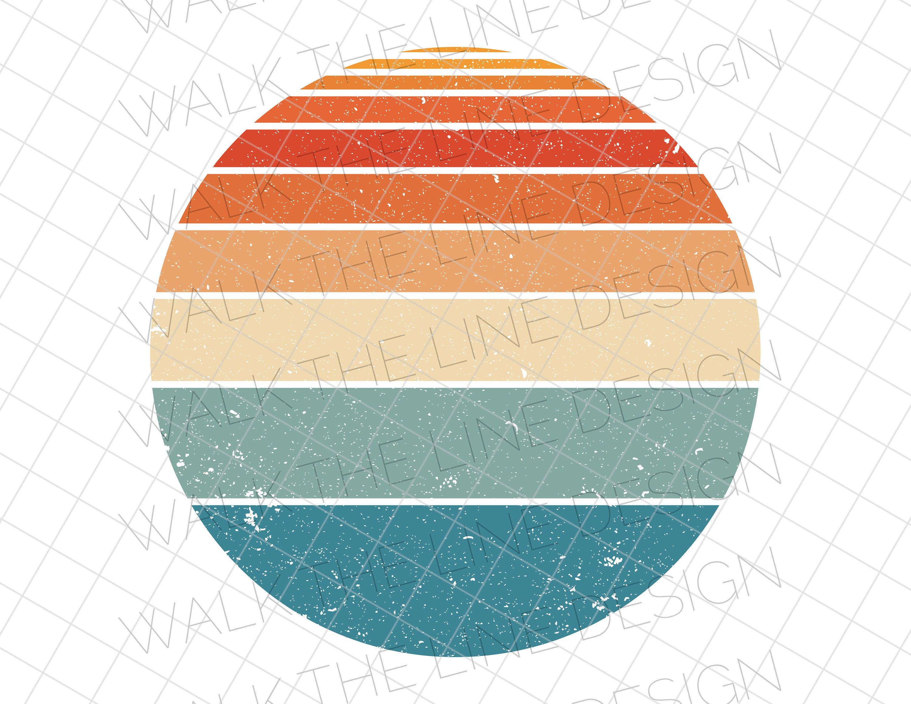 Retro Line Background - Square or Circle - Clean or Distressed - 8 ...