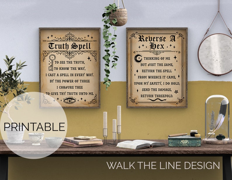 Truth Spell and Reverse a Hex Printable Wall Art Digital - Etsy