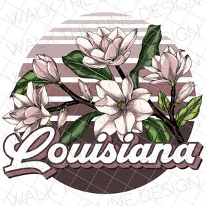 Louisiana State Flower Magnolia - Sublimation Design Instant Digital ...