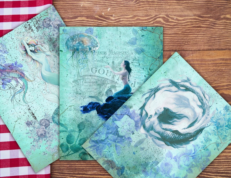 Mermaids Junk Journal Kit Printable Junk Journal Kit Sea - Etsy