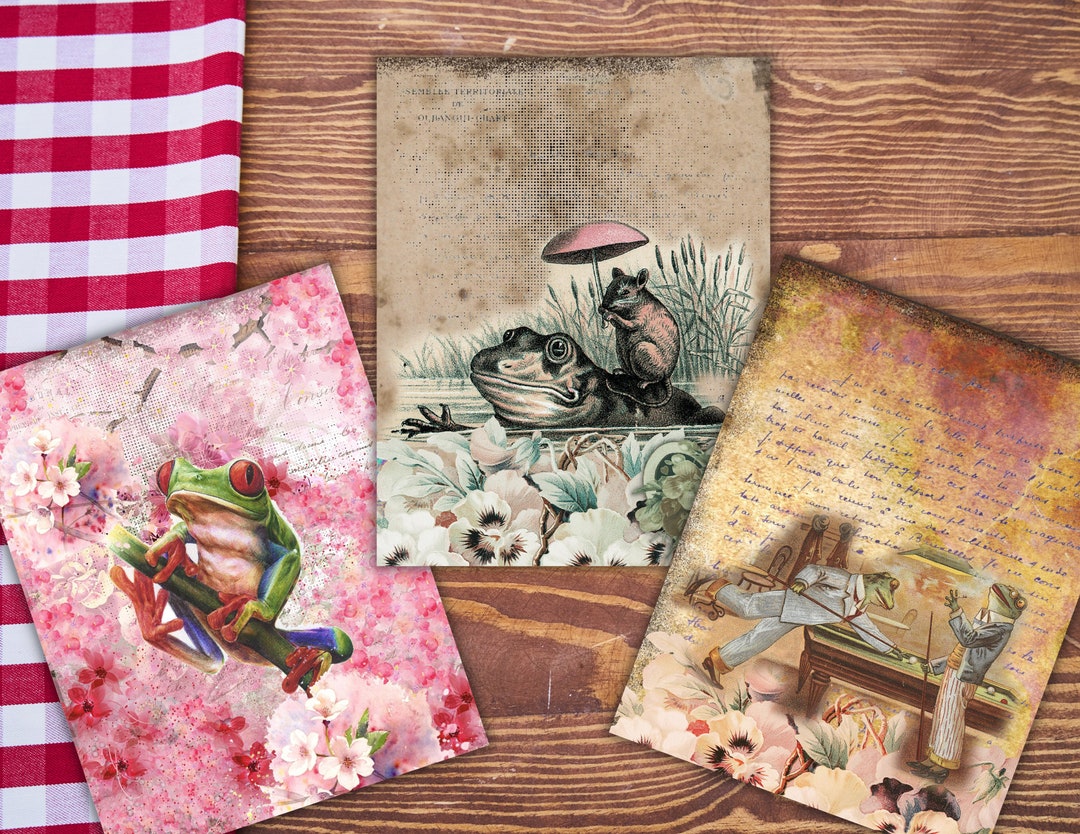 Cute Frog Junk Journal Kit Travel Junk Journal Journal - Etsy