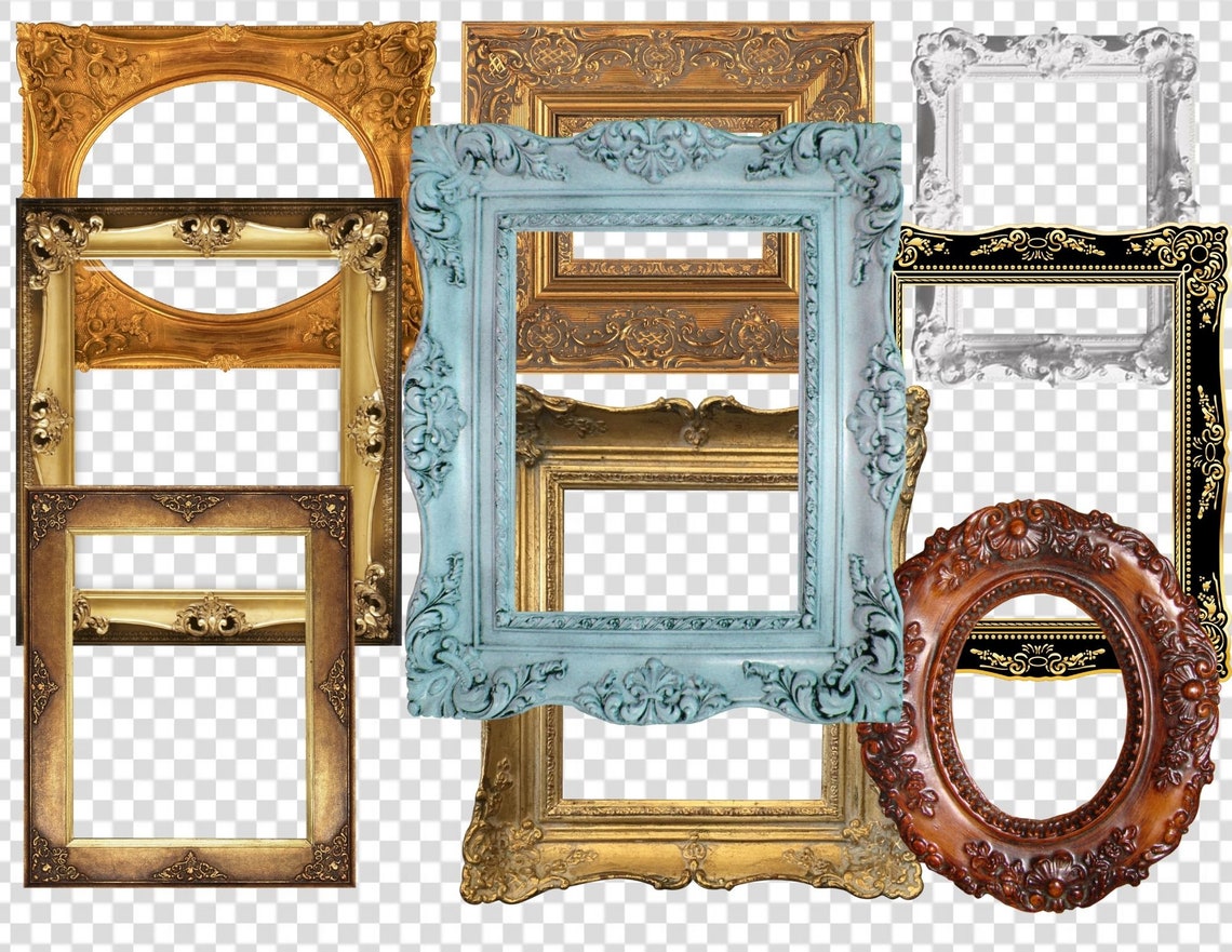 80 Vintage Frames PNG Instant Download Printable Digital | Etsy