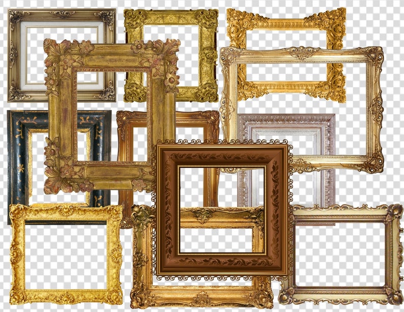 80 Vintage Frames PNG Instant Download Printable Digital | Etsy