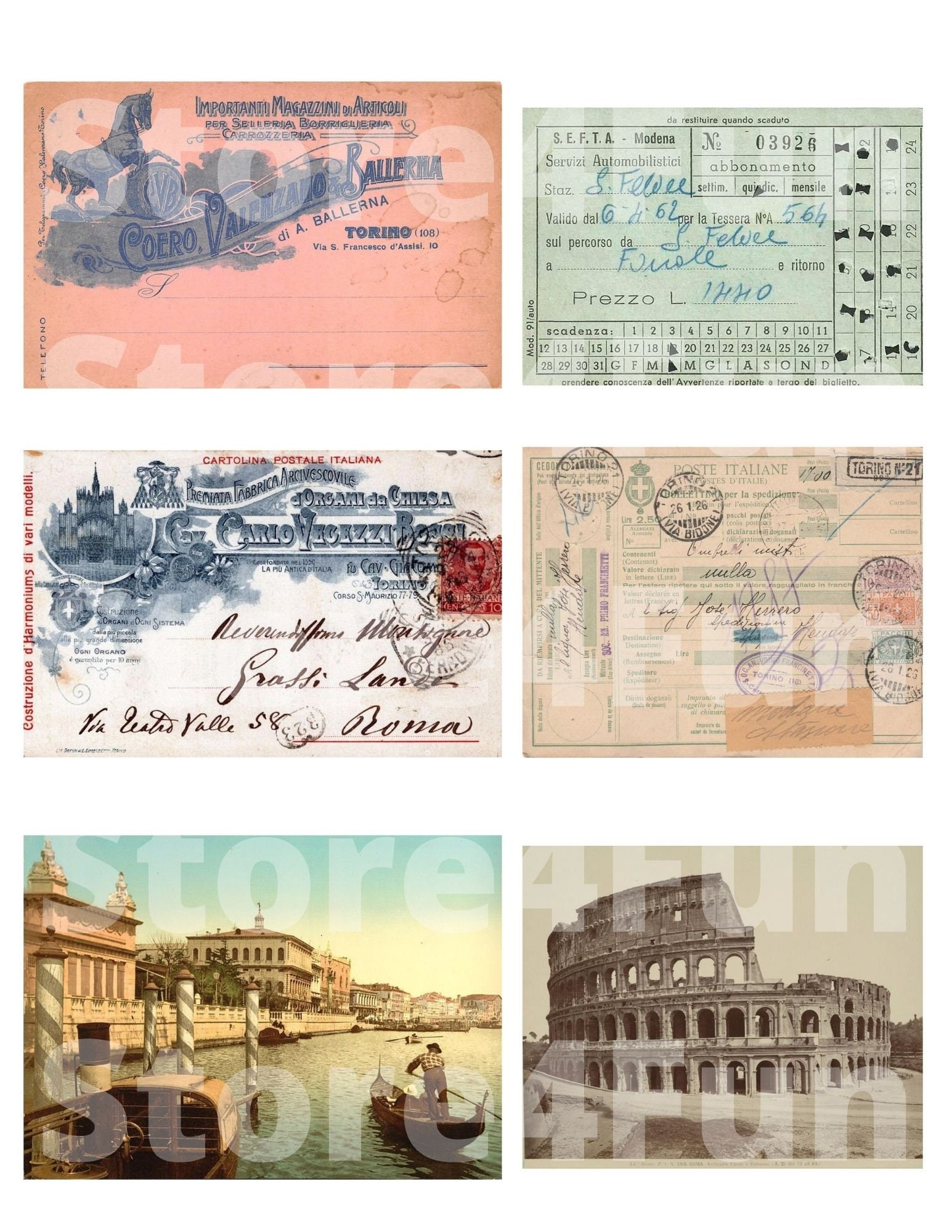 Digital Vintage Ephemera Kit Italy Srcapbooking Ephemera - Etsy