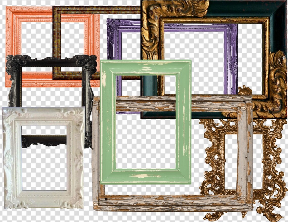 80 Vintage Frames PNG Instant Download Printable Digital | Etsy