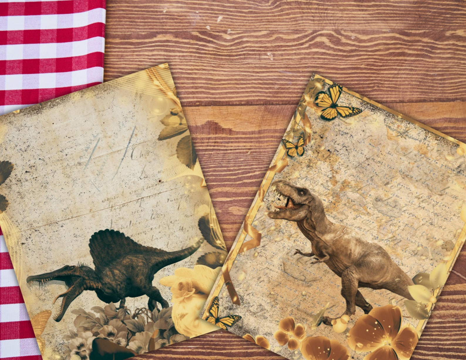 Dinosaurs Junk Journal Kit Printable Junk Journal Kit Dino - Etsy