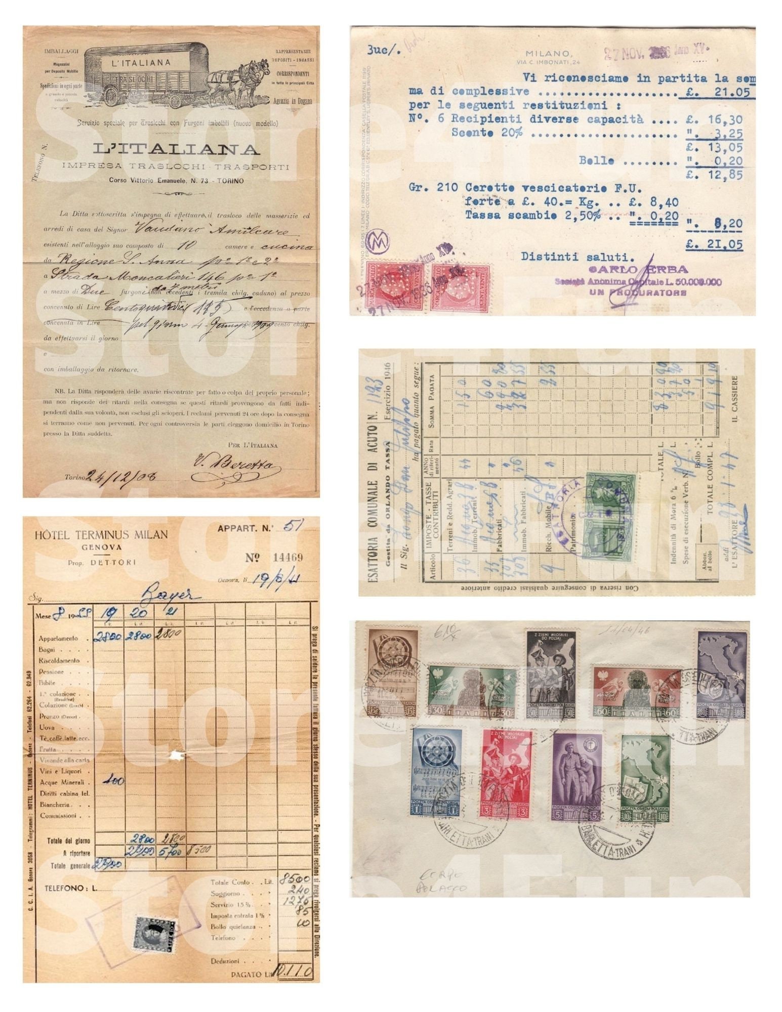 Digital Vintage Ephemera Kit Italy Srcapbooking Ephemera - Etsy