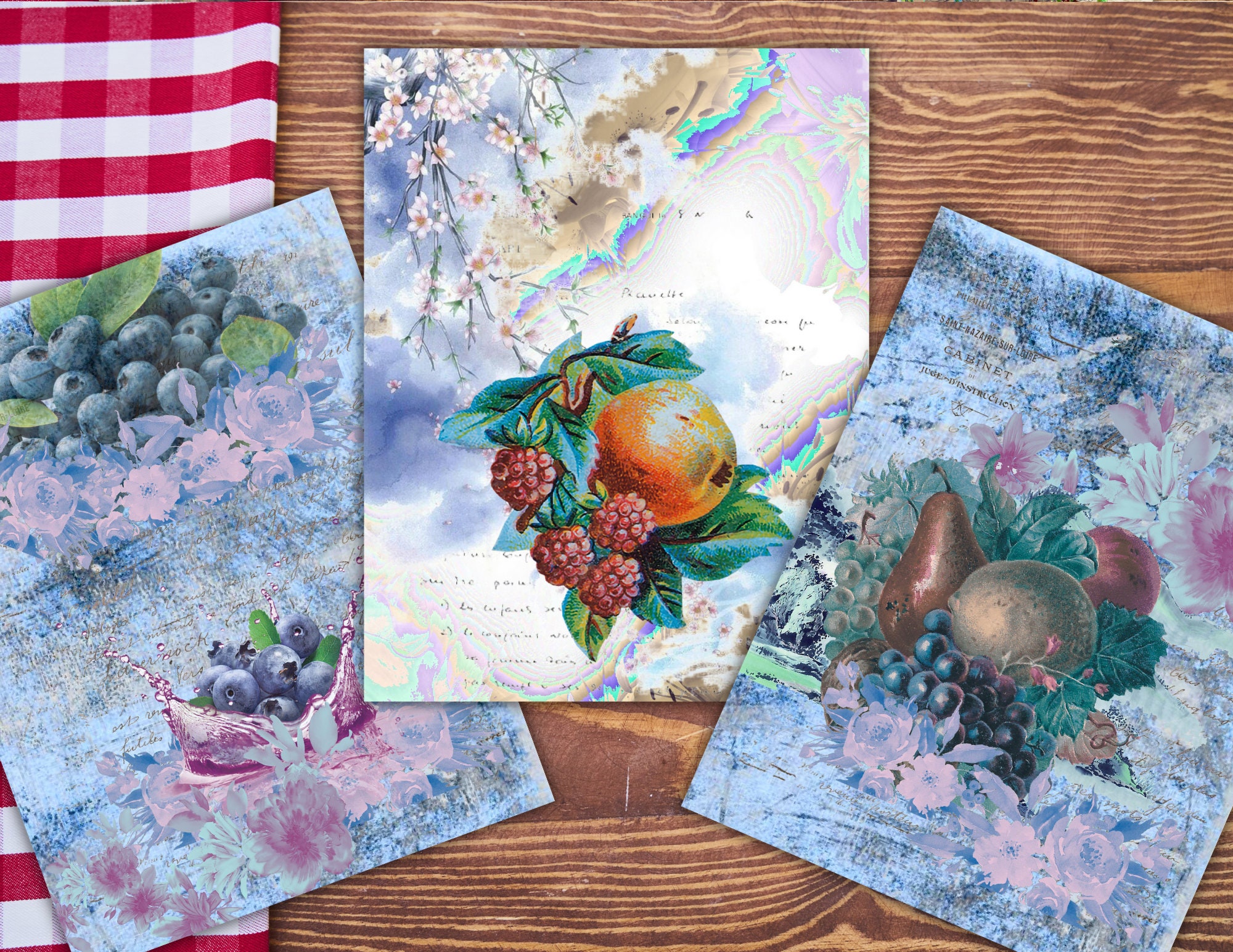 Vintage Fruit Junk Journal Kit Printable Junk Journal Kit - Etsy