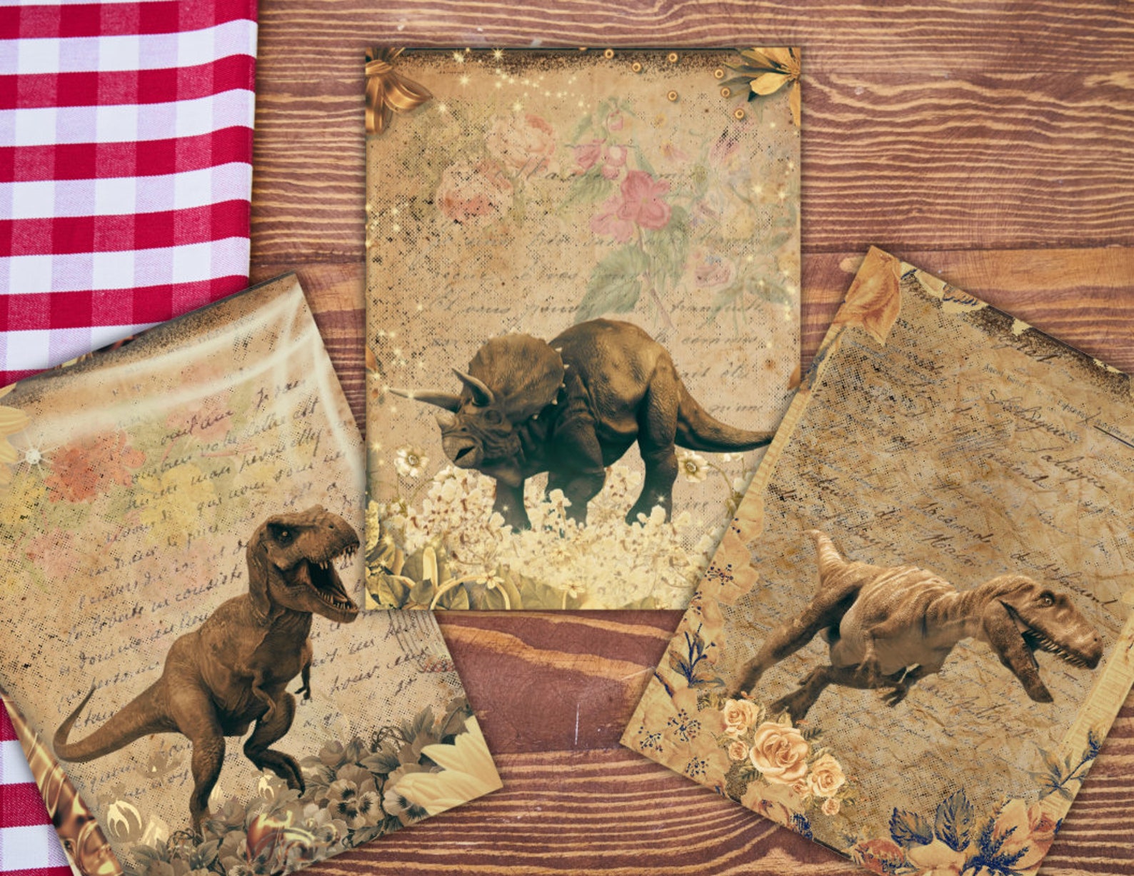 Dinosaurs Junk Journal Kit Printable Junk Journal Kit Dino | Etsy