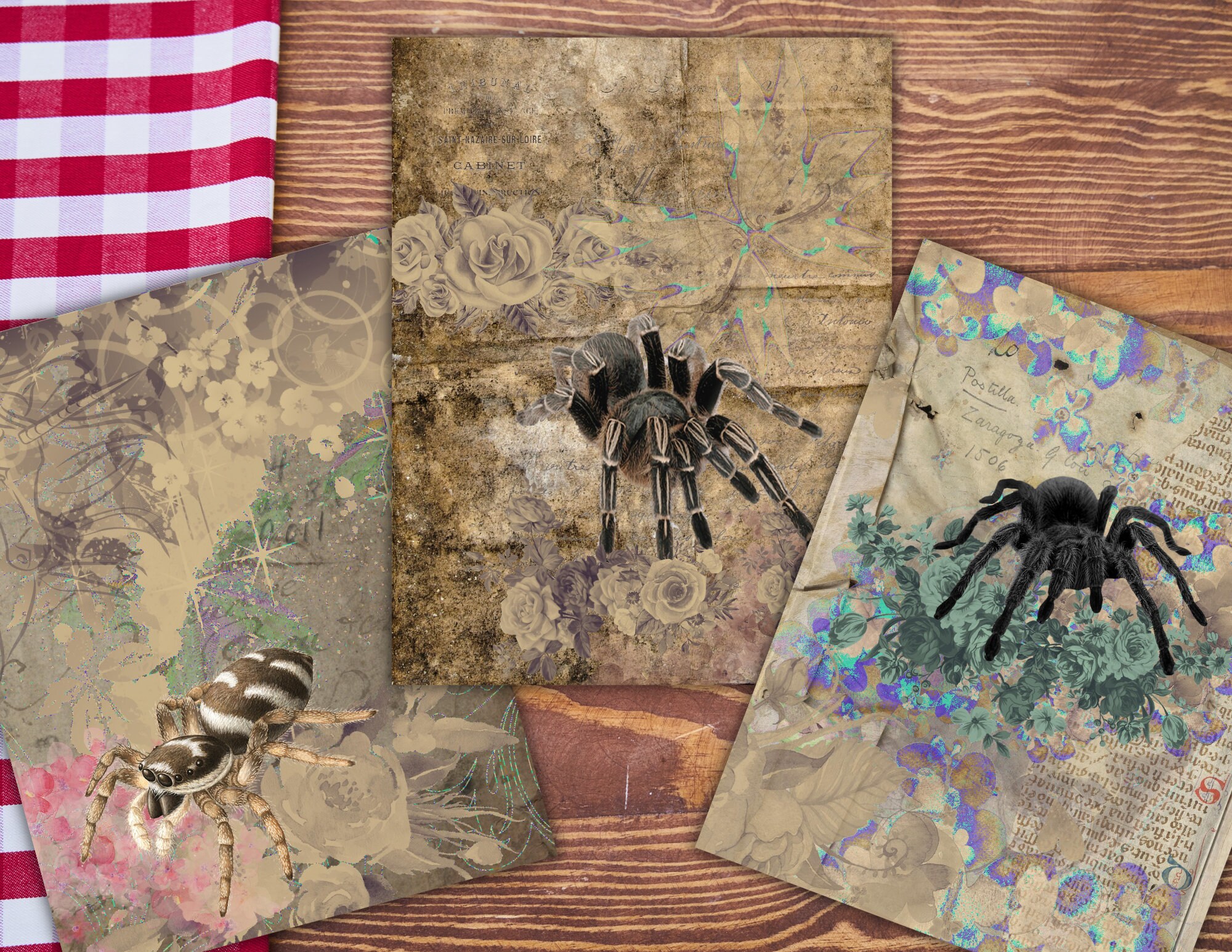 Spiders Junk Journal Kit Junk Journal Supplies Journal - Etsy
