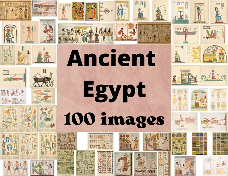 Ancient Egypt 100 Images Printable Paper Egyptian Clipart - Etsy