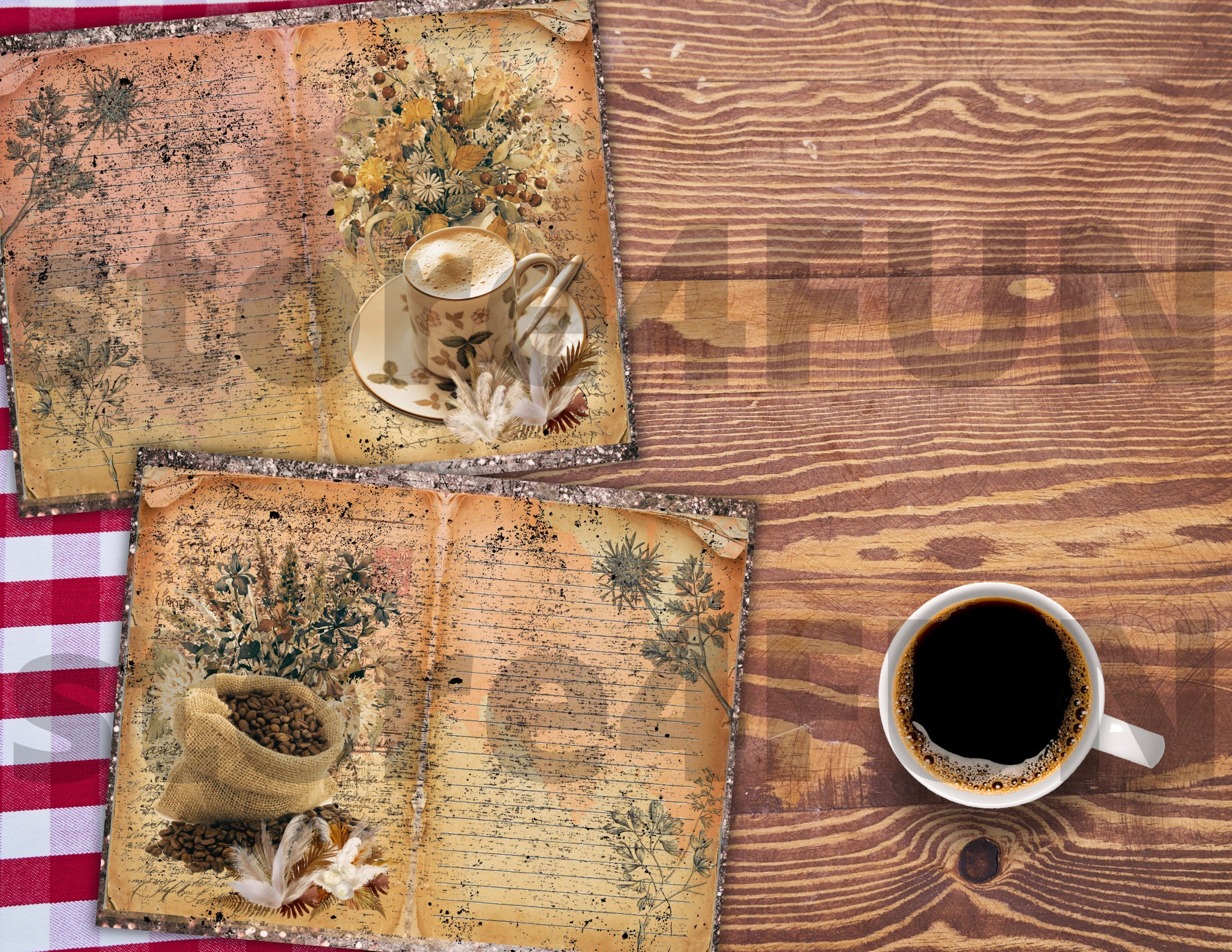Coffee Junk Journal Kit Junk Journal Supplies Journal - Etsy