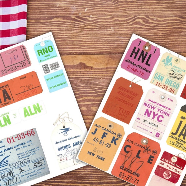Airline Luggage Tags - Etsy