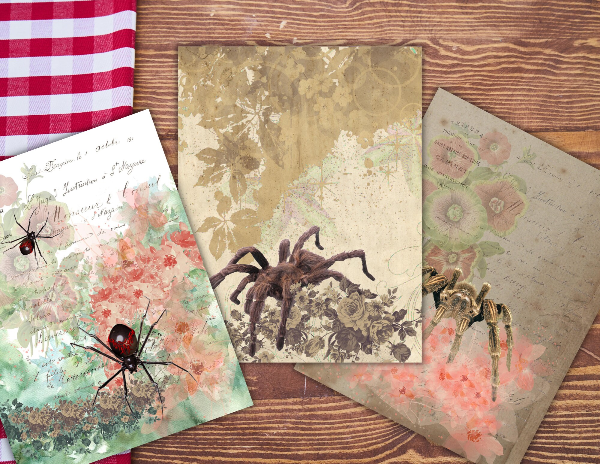 Spiders Junk Journal Kit Junk Journal Supplies Journal - Etsy