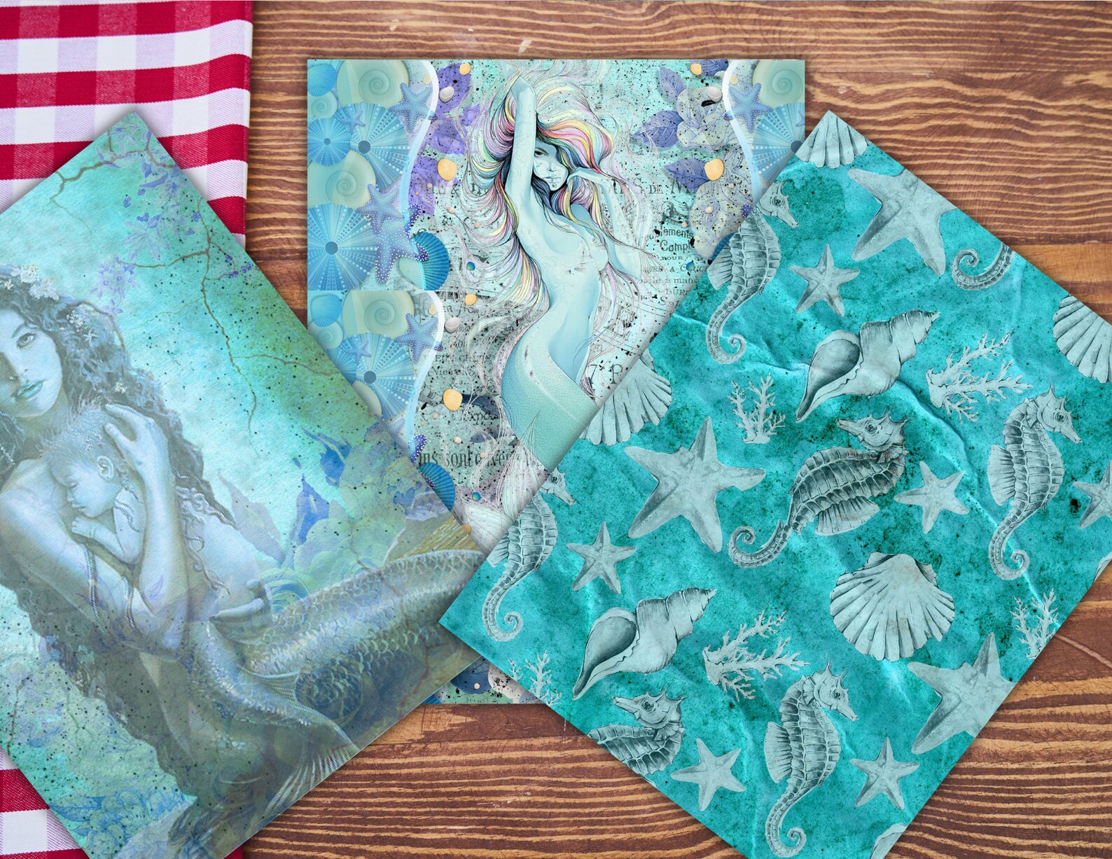 Mermaids Junk Journal Kit Printable Junk Journal Kit Sea - Etsy