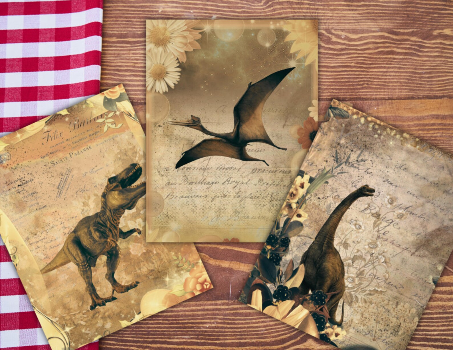 Dinosaurs Junk Journal Kit Printable Junk Journal Kit Dino - Etsy