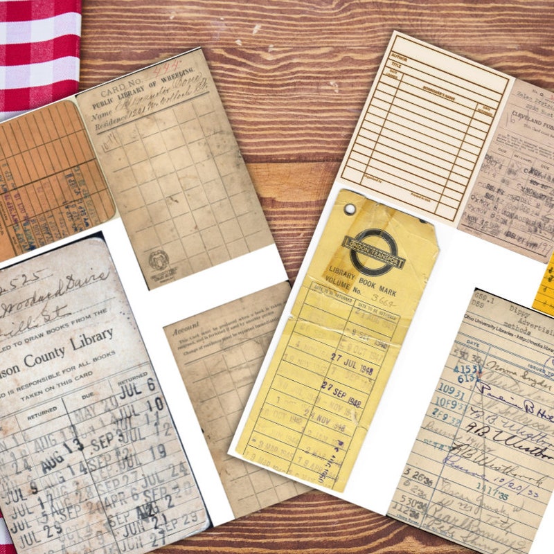 Library Cards - Etsy