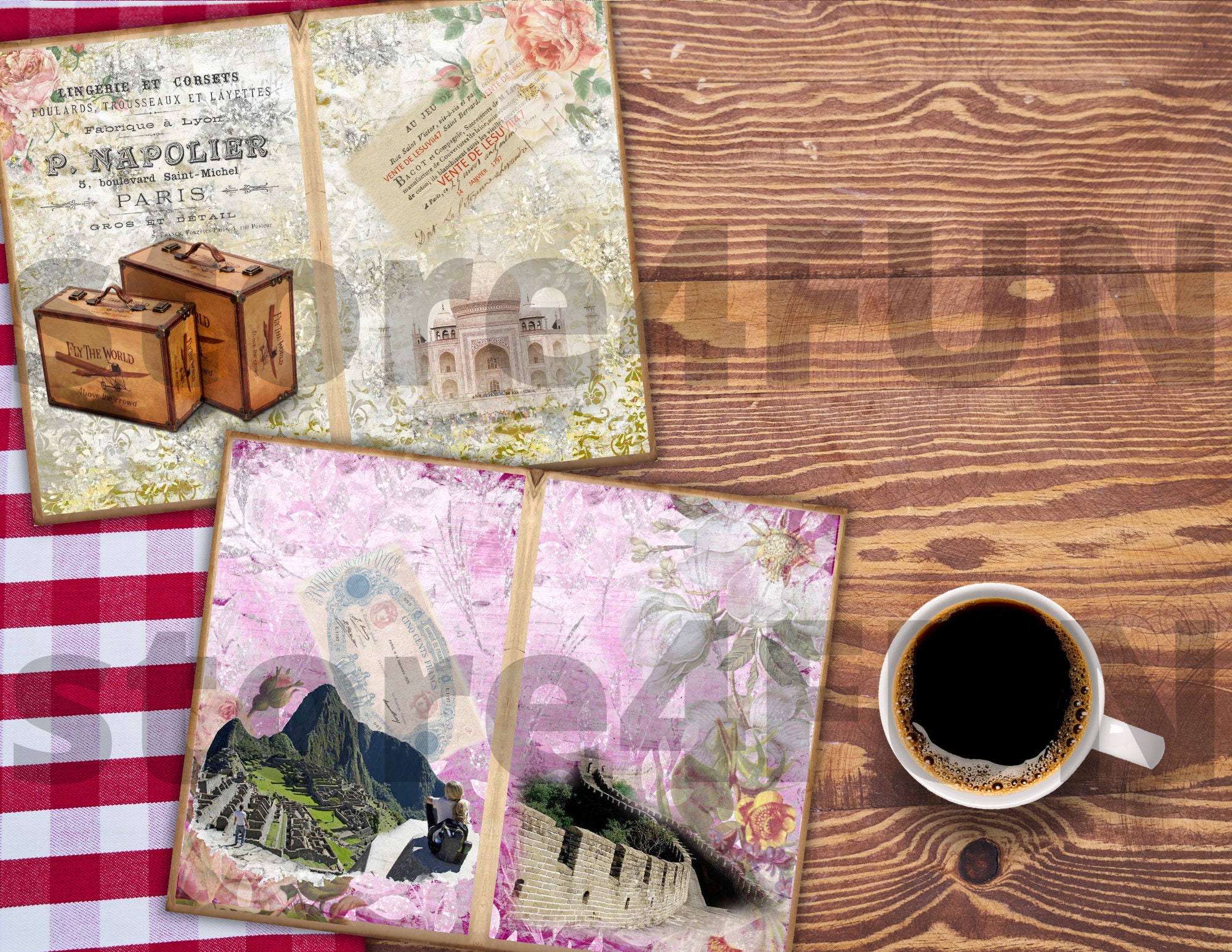 Travel Junk Journal Kit Printable Junk Journal Kit Travel - Etsy