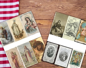 Virgin Mary Holy Card - Etsy