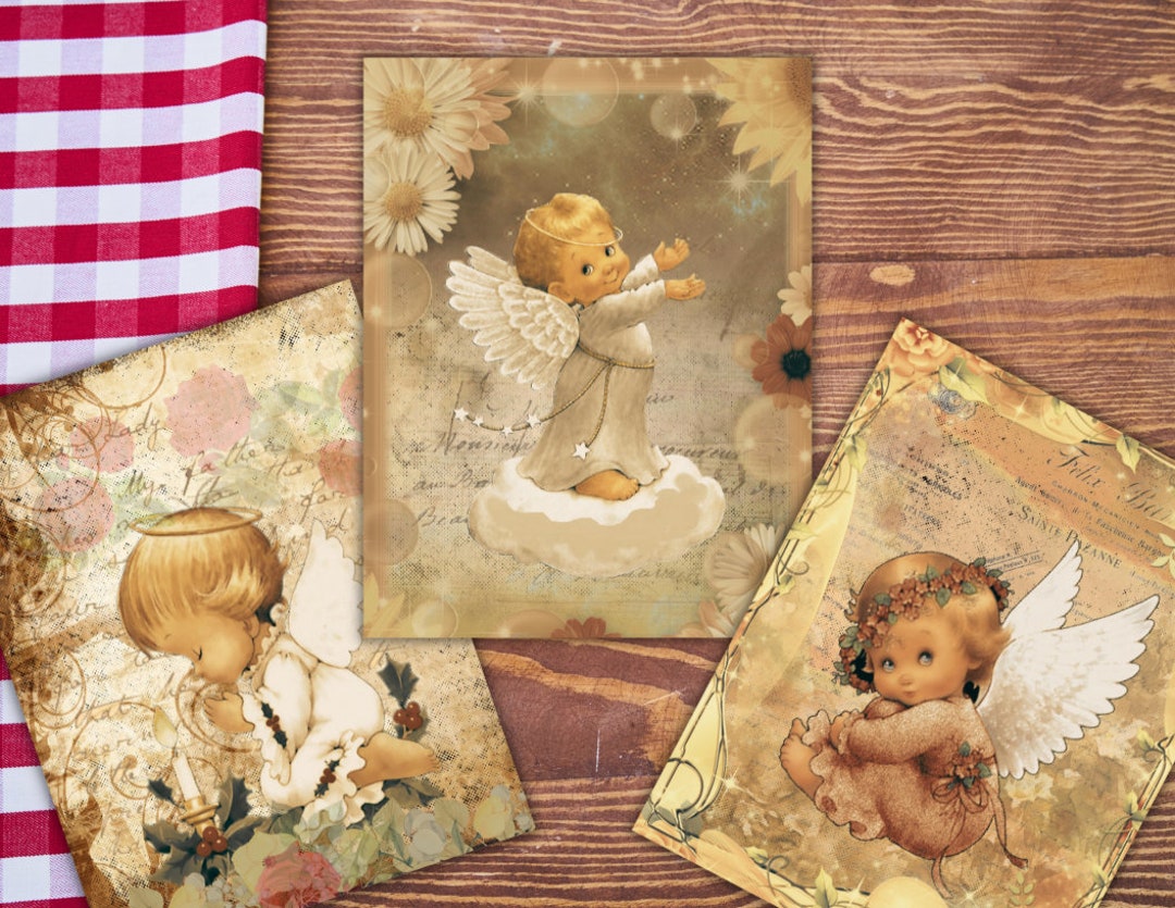 Cute Angels Junk Journal Kit Junk Journal Supplies Journal - Etsy