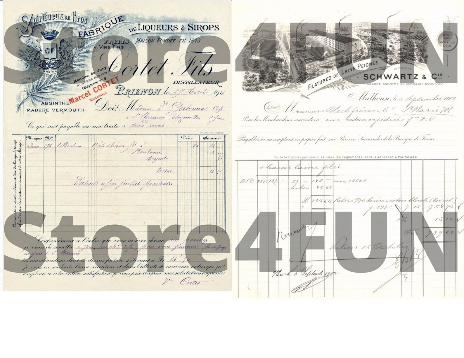 120 Digital Vintage Invoices Bills Advertisements Printable - Etsy