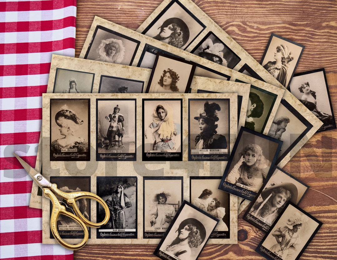 Vintage Ladies Cigarette Cards Journaling Cards Junk Journal - Etsy