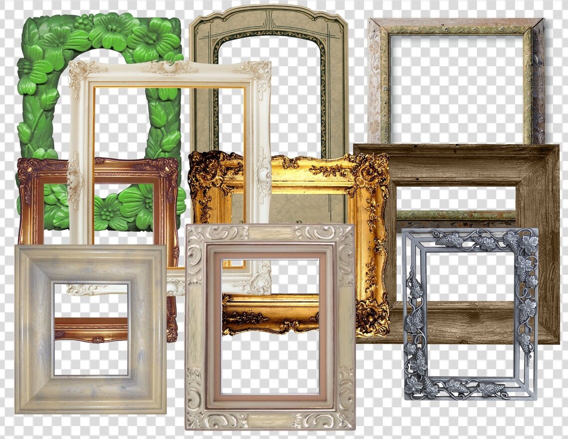 80 Vintage Frames PNG Instant Download Printable Digital | Etsy