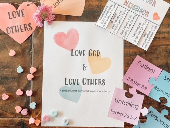 Valentine's Love God and Others PRINTABLE Bible Study at - Etsy