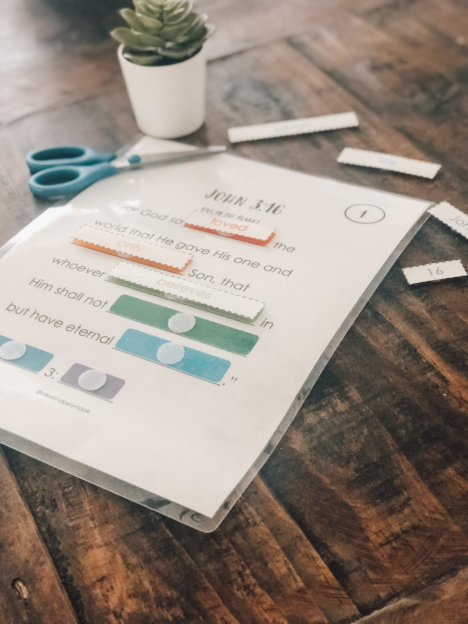 John 3:16 Scaffolded Fill in the Blank Activity - Hands-on Bible Verse ...