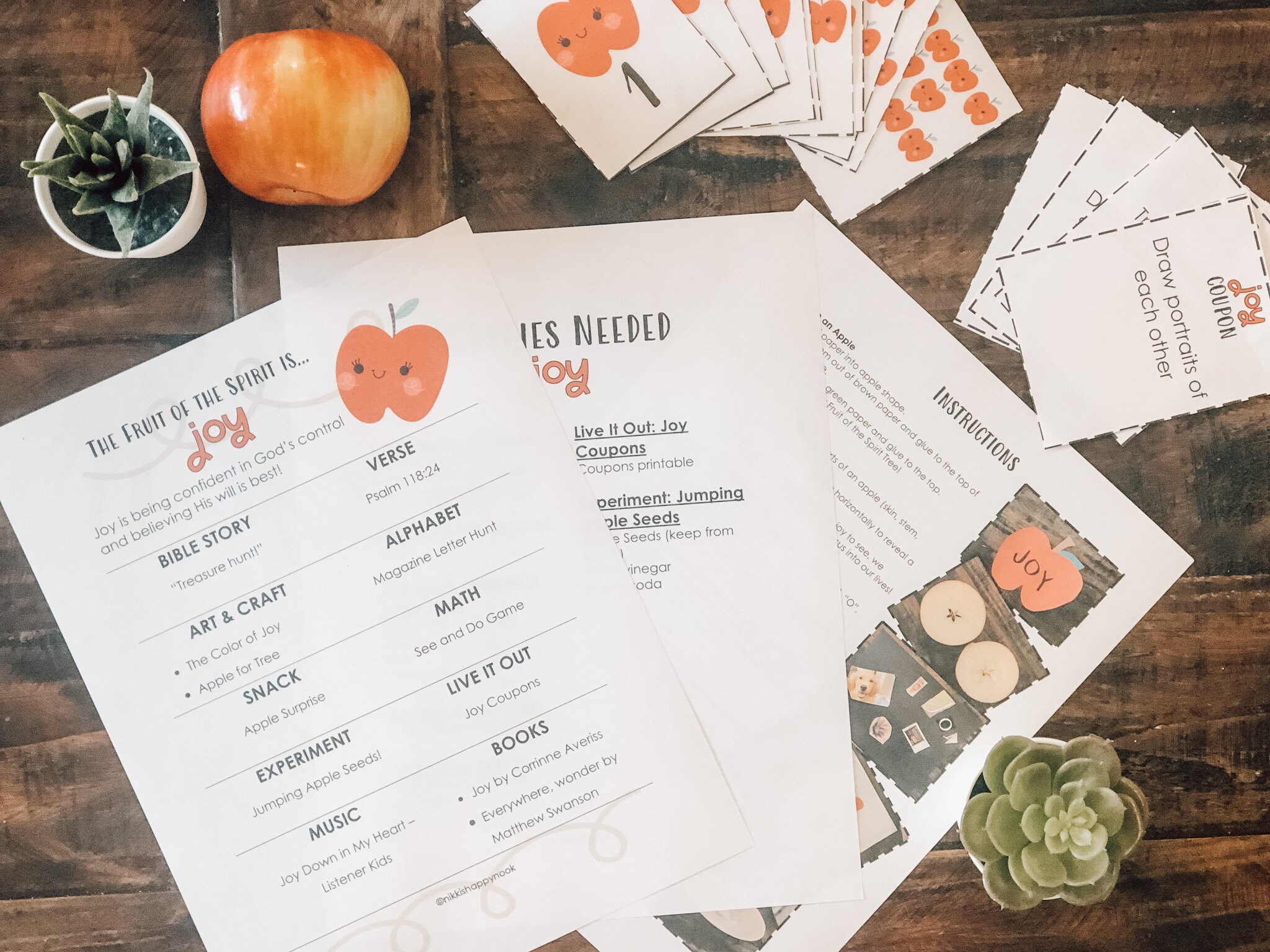 Fruit of the Spirit Bundle PRINTABLE - Bible Study at Home - Preschool ...