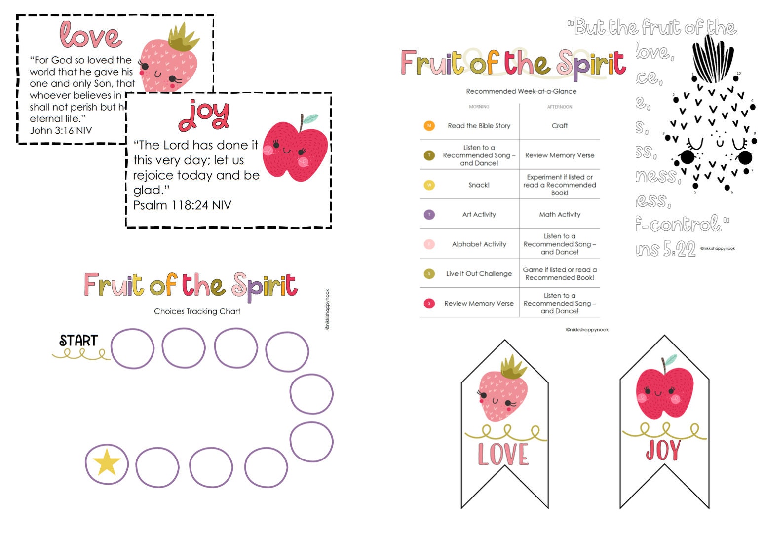 Fruit of the Spirit Bundle PRINTABLE Bible Study at Home | Etsy Canada