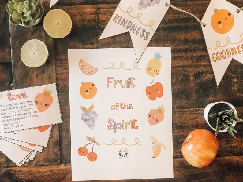 Fruit of the Spirit Bundle PRINTABLE - Bible Study at Home - Preschool ...