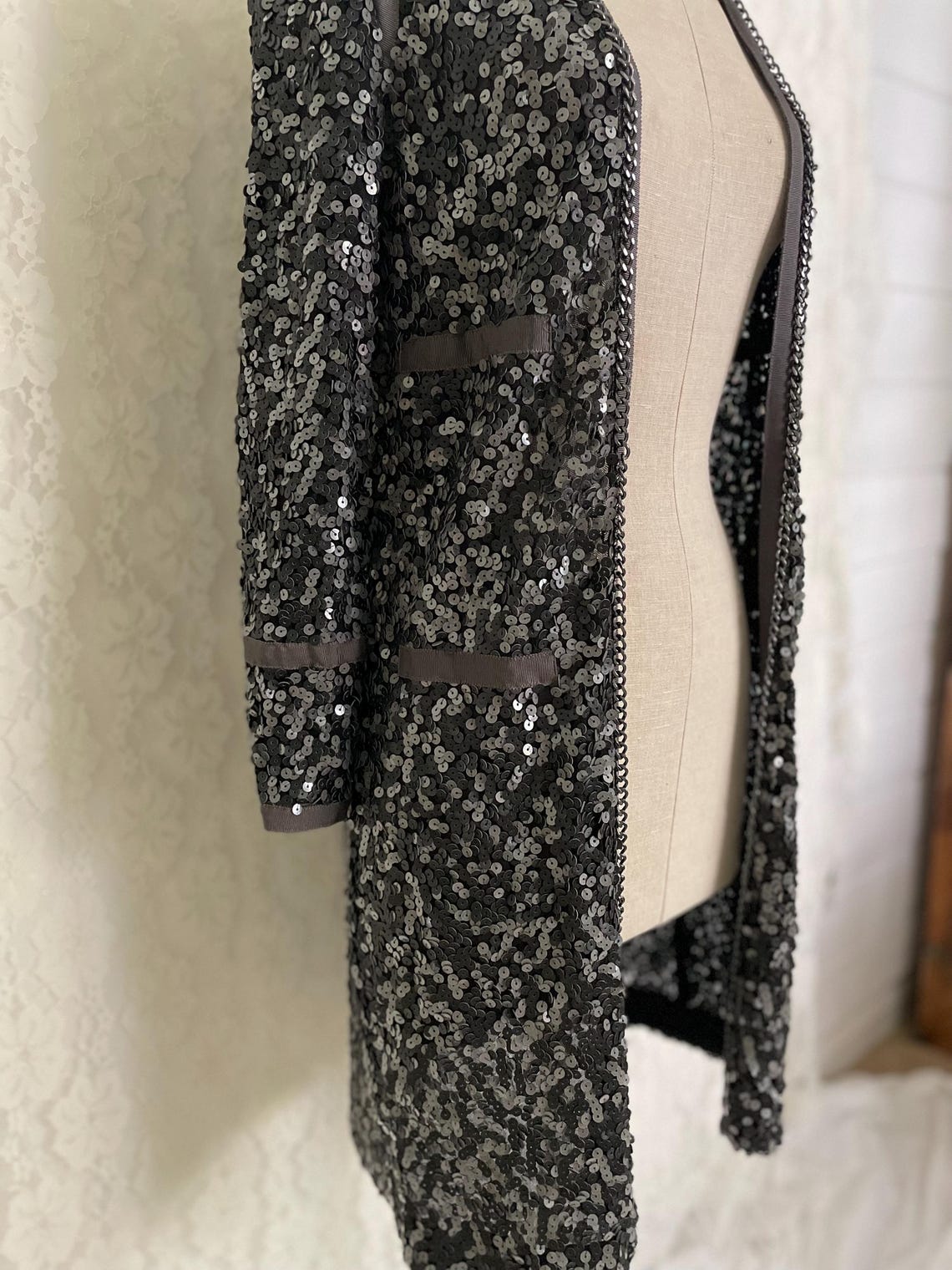 Rachel Zoe Black Sequin Woman’s Blazer/m/designer/chic,luxury,holliday ...