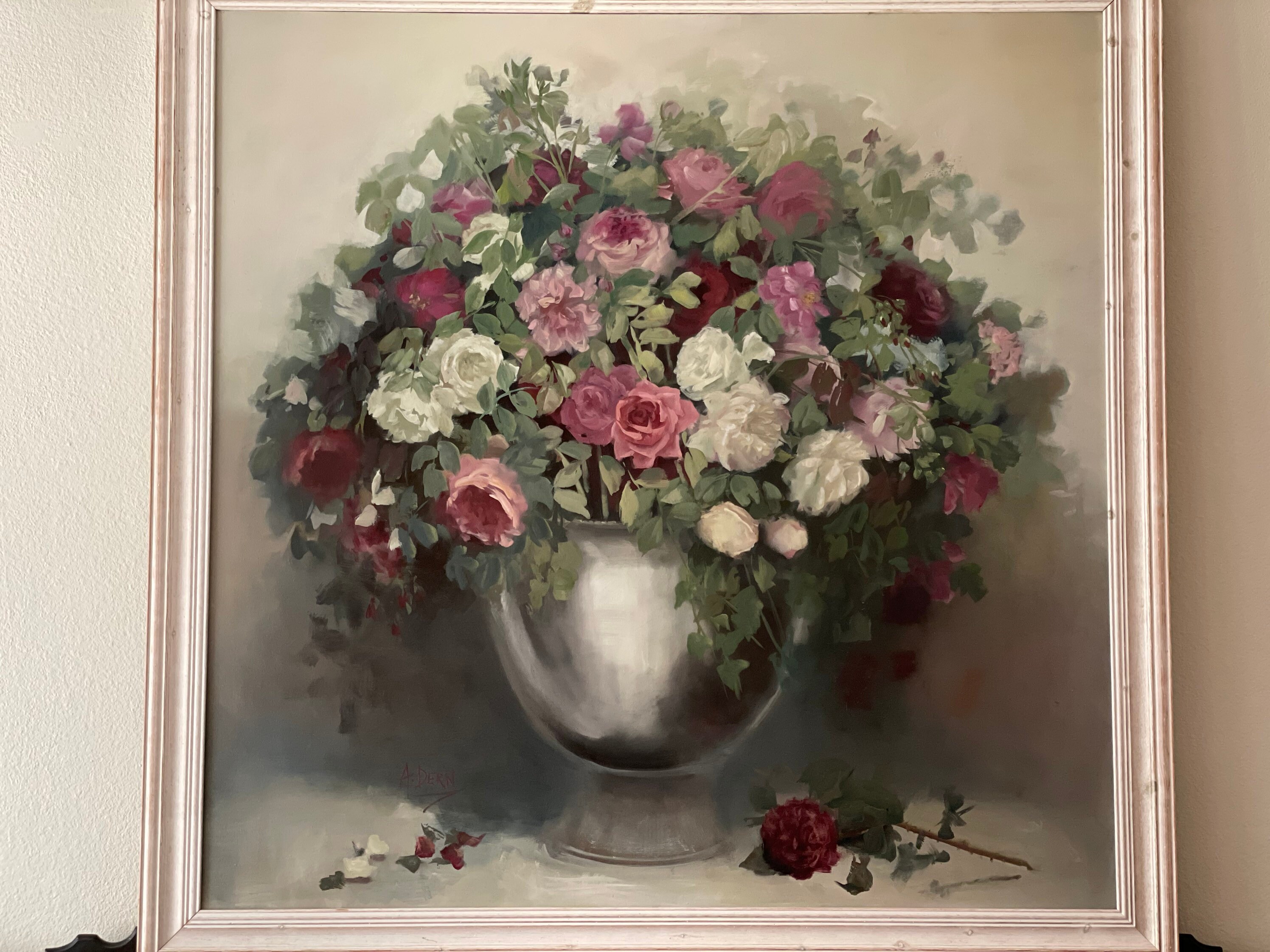 Derby Day Roses Orig.oil/andrea Dern/framed - Etsy