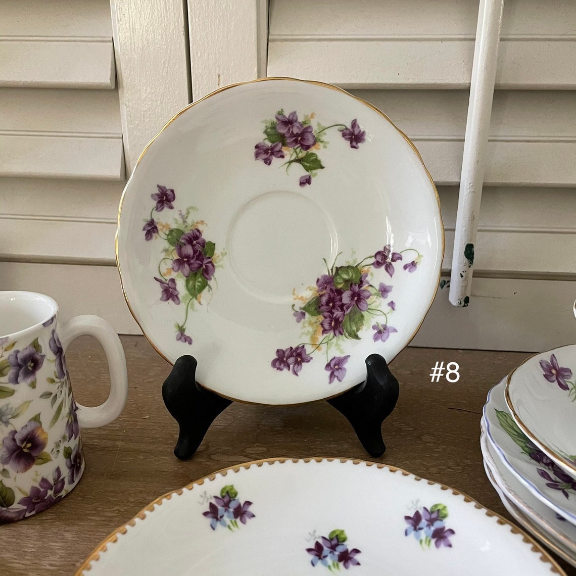 Vintage English Violet China Tea Set/assorted Violet | Etsy