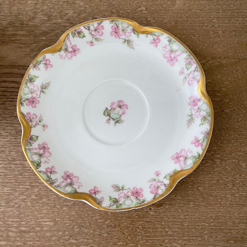 Antique Haviland Limoges Rose Pattern W Gold Rim/france/rare ...