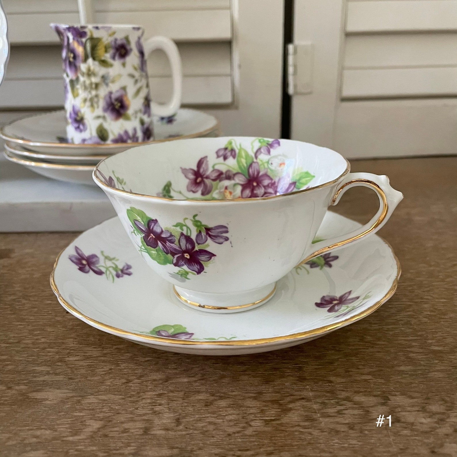 Vintage English Violet China Tea Set/assorted Violet | Etsy