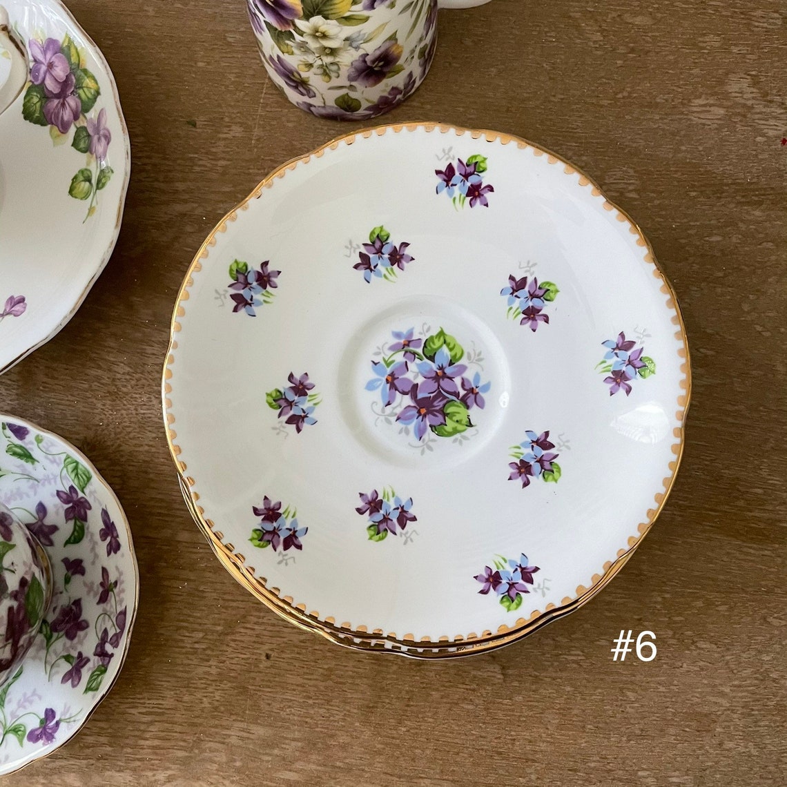 Vintage English Violet China Tea Set/assorted Violet | Etsy