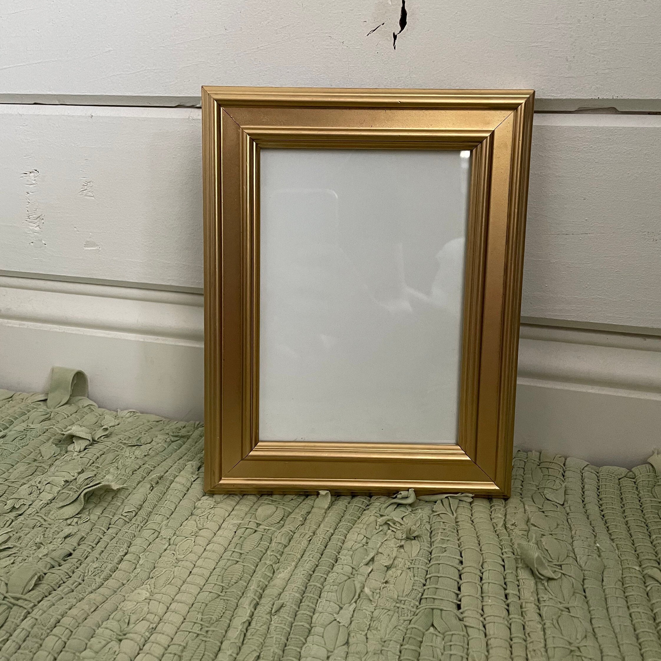 7x5 Gold Frame/ Gallery Wall Frames/ Vintage Gold Frames/ Wooden Glass ...