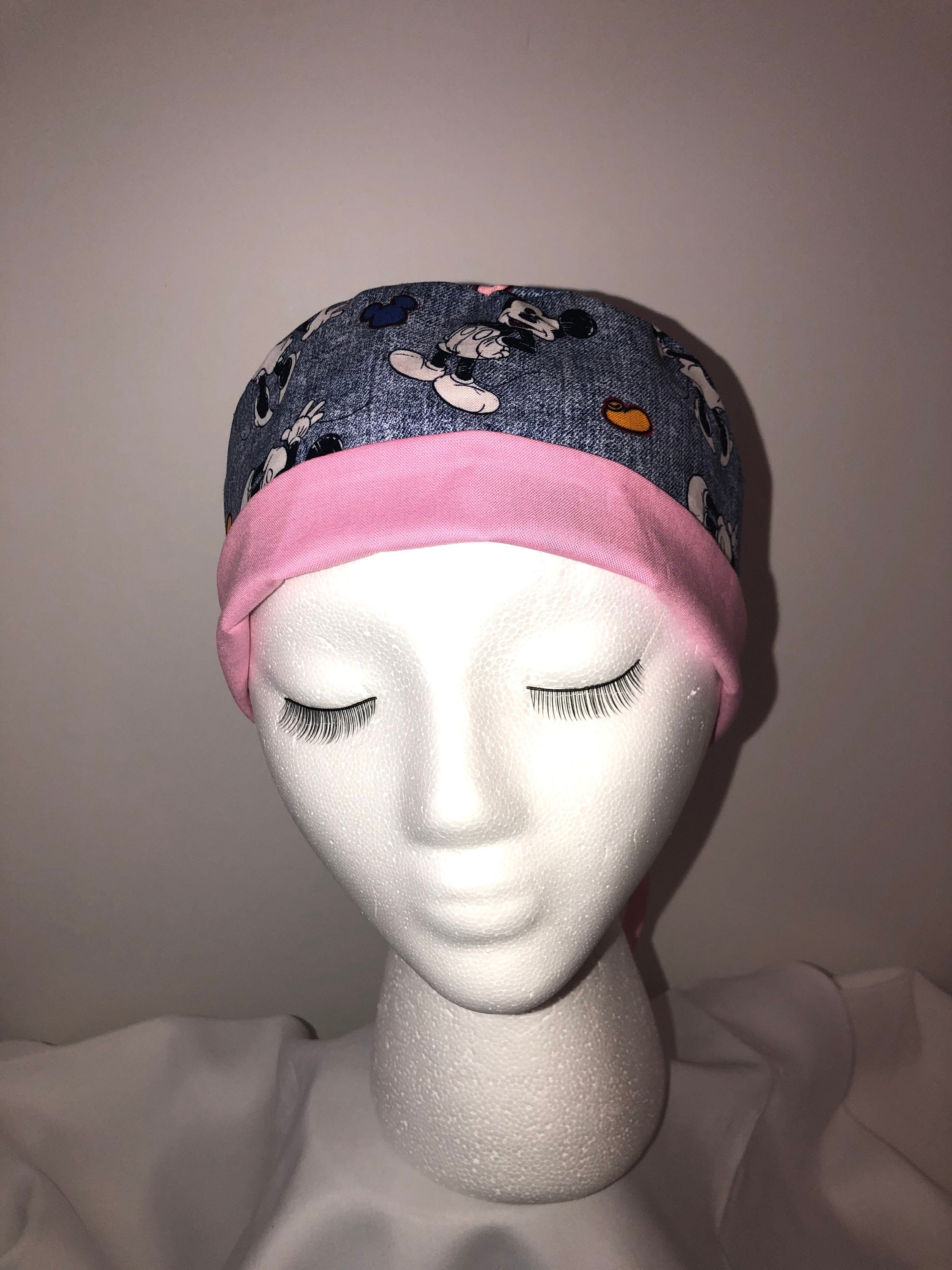 Ladies Disney Mickey and Minnie Mouse Surgical Scrub Hat Cap With ...