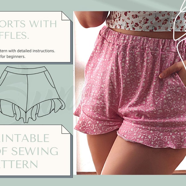 Ruffle Shorts Pattern - Etsy